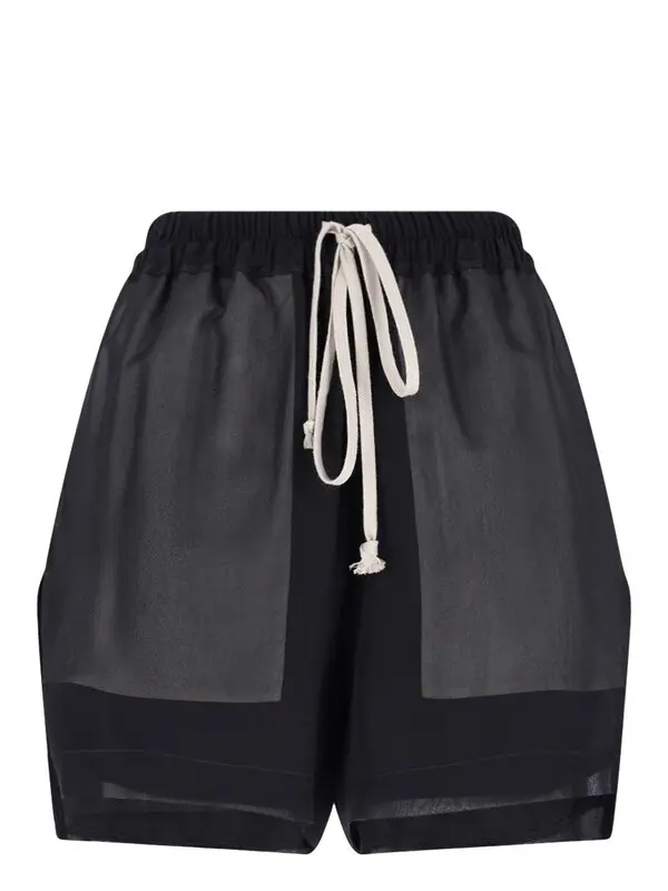 Rick Owens Silk Shorts - Black