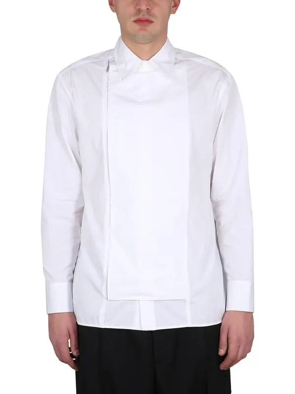 JIL SANDER Zippered Shirt - Ivory