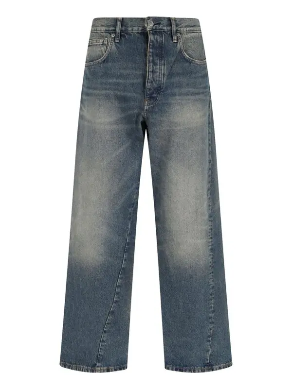 SUNFLOWER Twist Wide Jeans - Blue