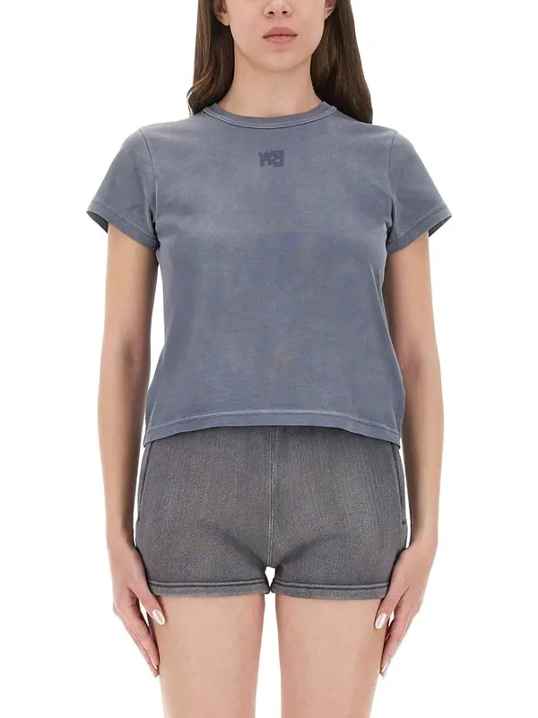 Alexander Wang Essential Shrunk T-shirt - Blue
