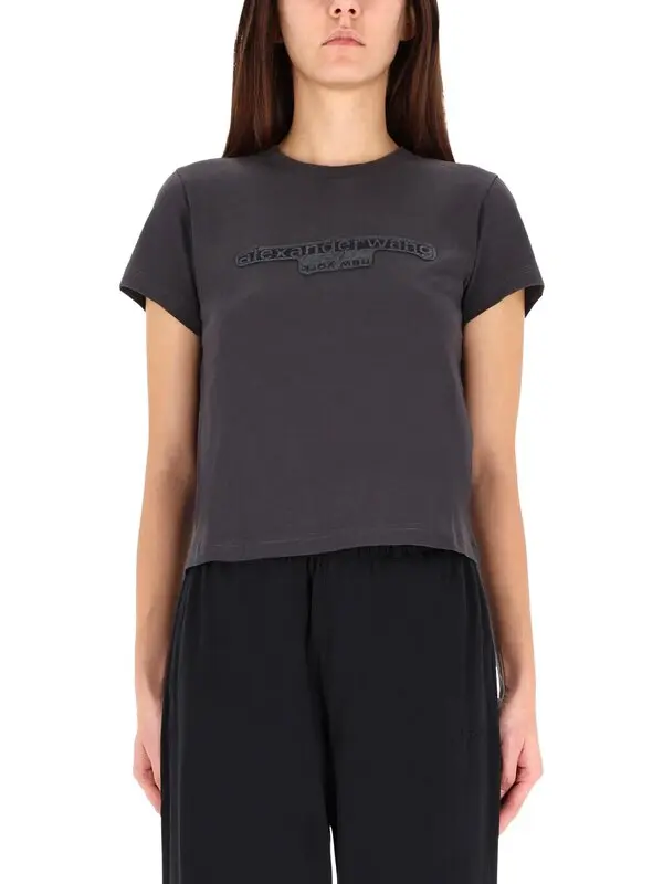 Alexander Wang Embossed Logo T-shirt - Black