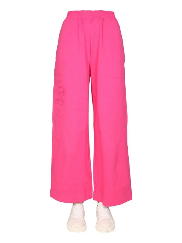 Alexander McQueen Wide-leg Jogging Trousers - Fuchsia