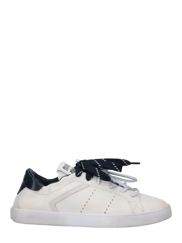 Miu Miu Leather Sneakers - White