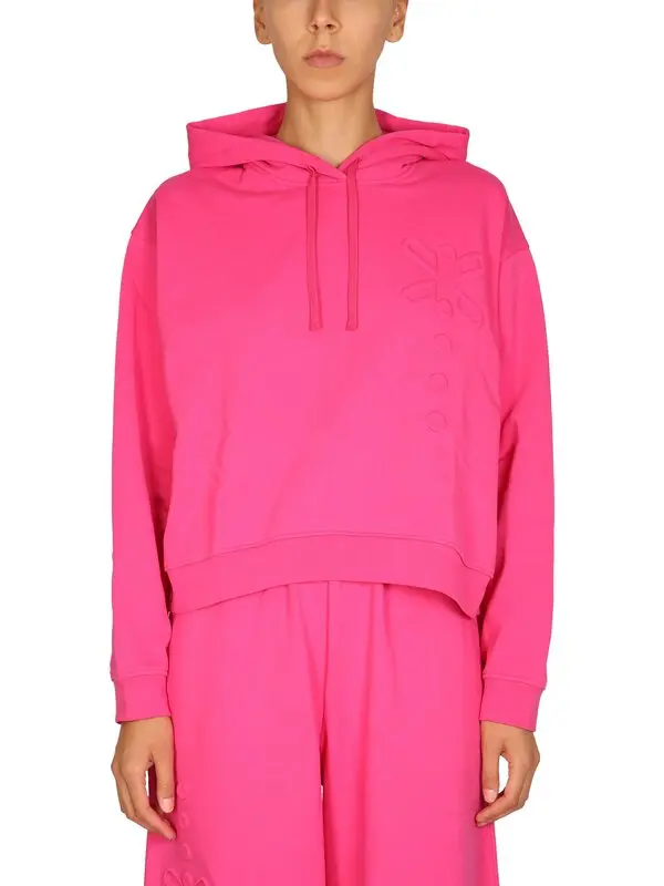 Alexander McQueen Hoodie With Drawstring - Fuchsia