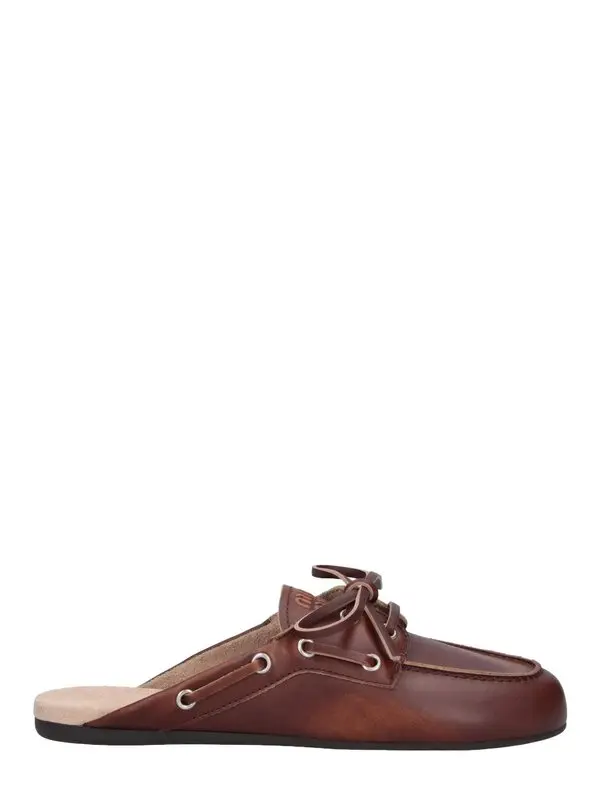 Miu Miu Calf Leather Mules - Brown