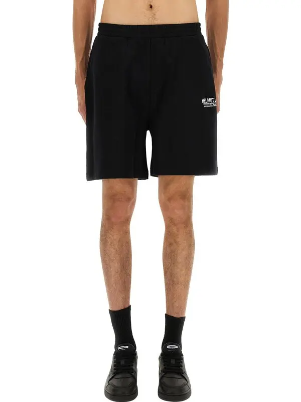 Helmut Lang Shorts With Logo - Black