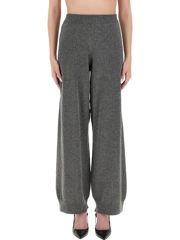 Fabiana Filippi Wool, Silk, And Cashmere Relaxed Fit Pants - Grey