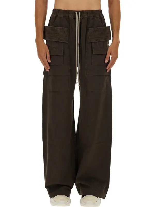 Rick Owens Creatch Wide Cargo Pants - Brown