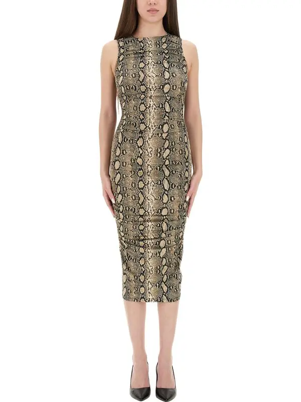 Michael Kors Animal Print Slim Fit Dress - Animalier