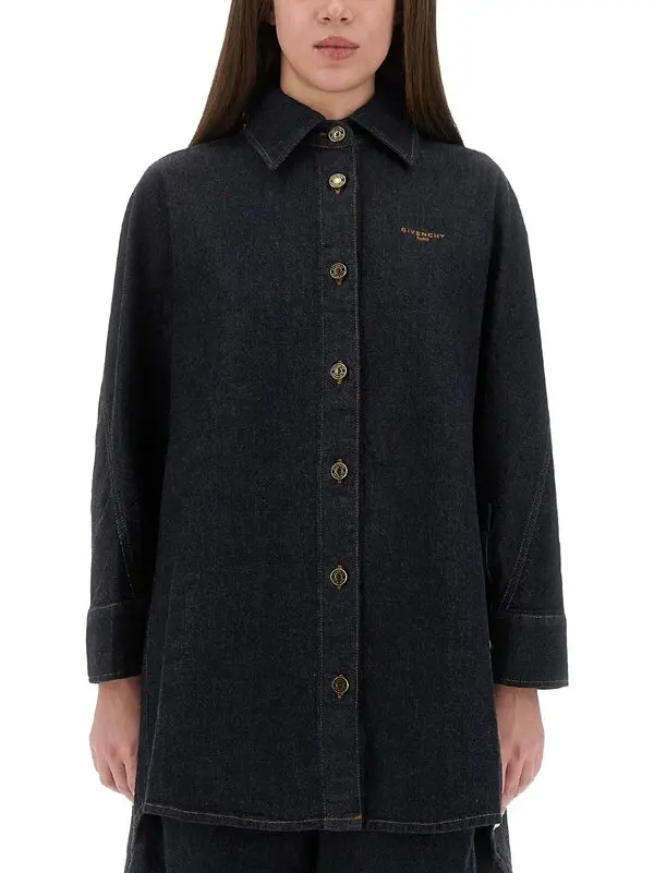 Givenchy Embroidered Shirt - Denim