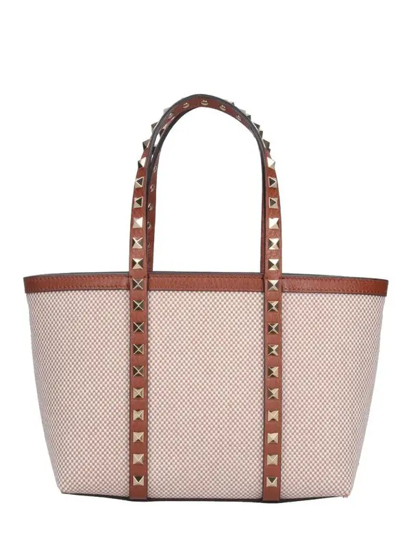 Valentino Garavani Small Rockstud Shopping Bag - Beige