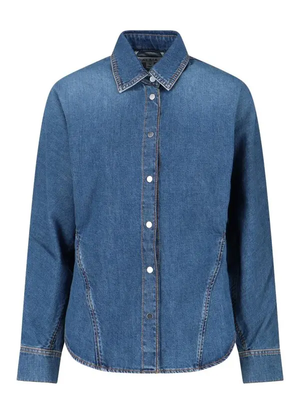 Alaïa Rounded Denim Shirt - Blue