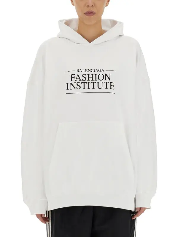 Balenciaga Fashion Institute Large Fit Sweatshirt - White