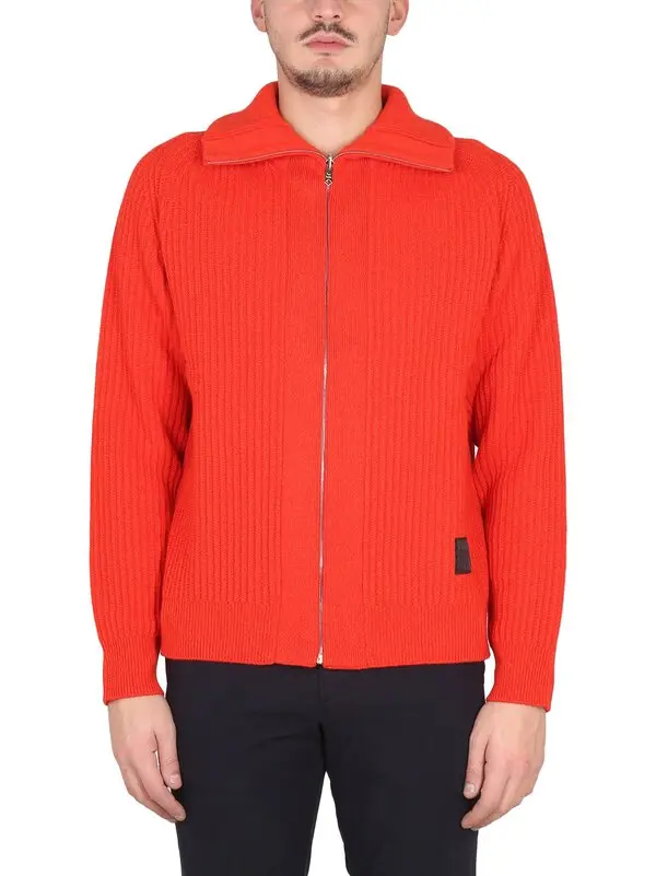 Paul Smith Zippered Cardigan - Orange