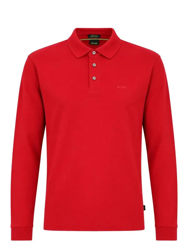 BOSS Polo With Logo Embroidery - Red