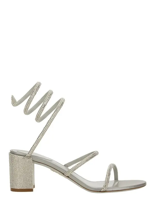 Rene Caovilla Cleo Crystal Embellished Sandals - Silver