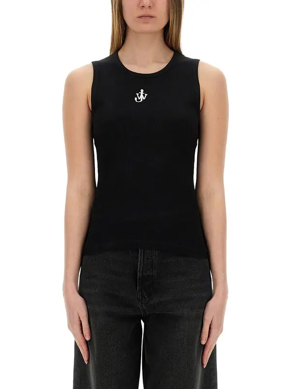 JW Anderson Anchor Jwa Logo Tank Top - Black