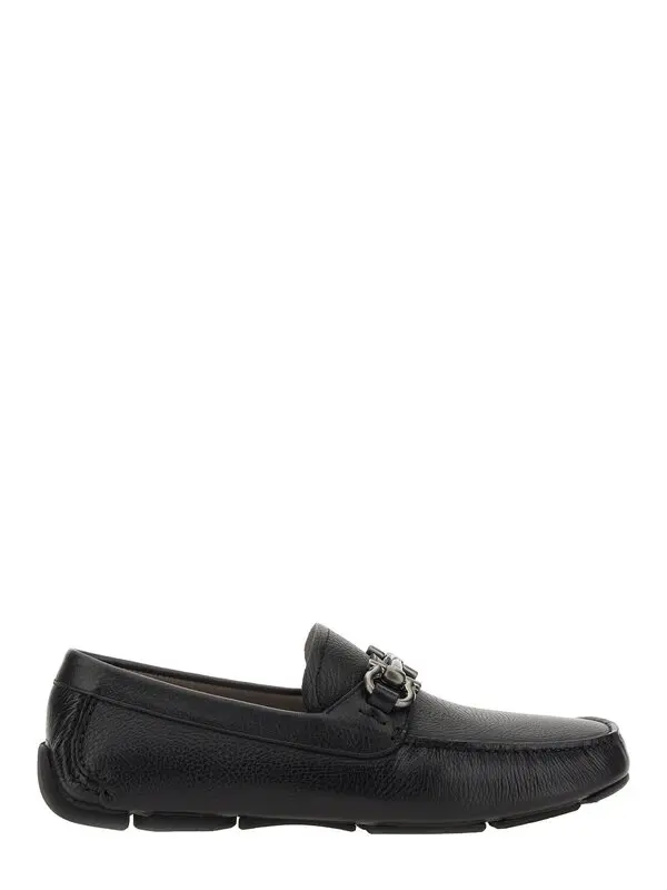 FERRAGAMO Gancini Moccasin - Black