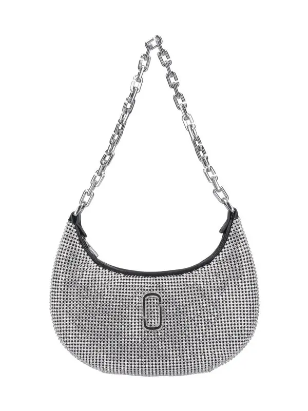 Marc Jacobs Rhinestone Small Curve Shoulder Bag - Silver