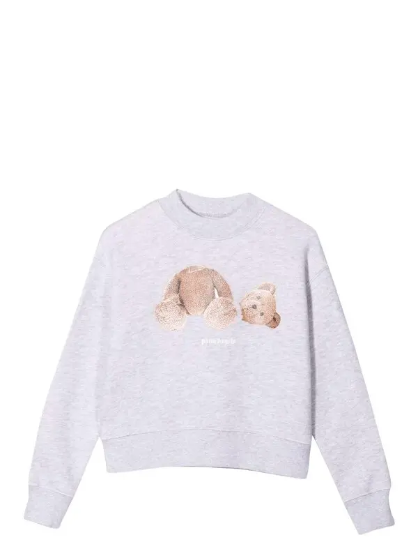 Palm Angels Bear Printed Sweatshirt - Grey