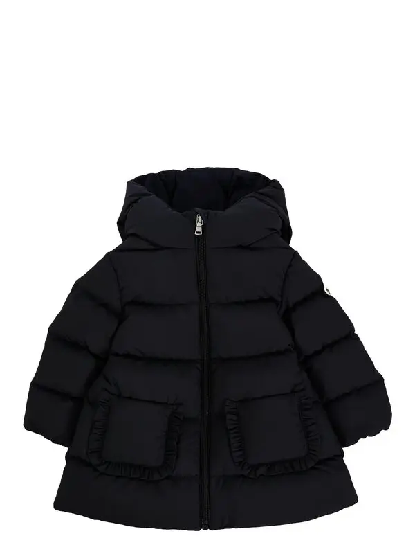 Moncler Logo Jacket With Hood - Black