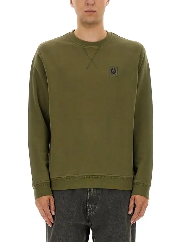Belstaff Sweatshirt With Logo Patch - Green