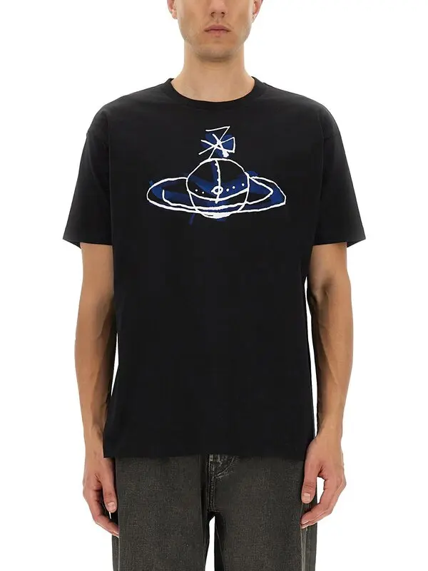 VIVIENNE WESTWOOD Orb Print T-shirt - Black