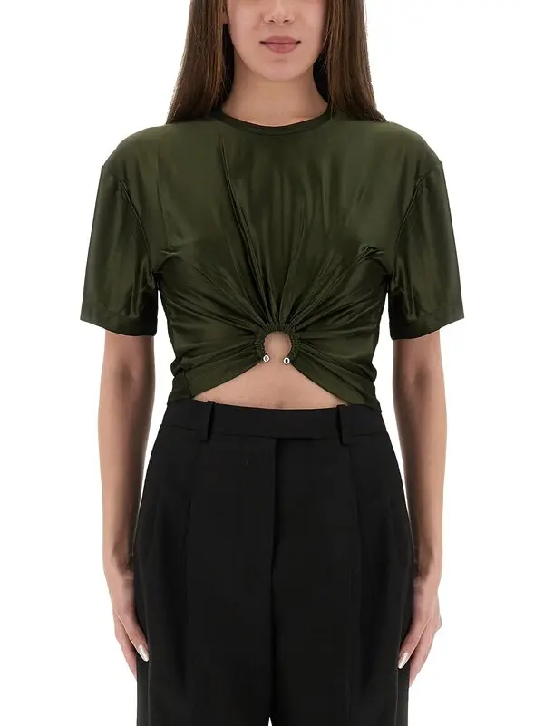 Rabanne Cropped T-shirt - Green
