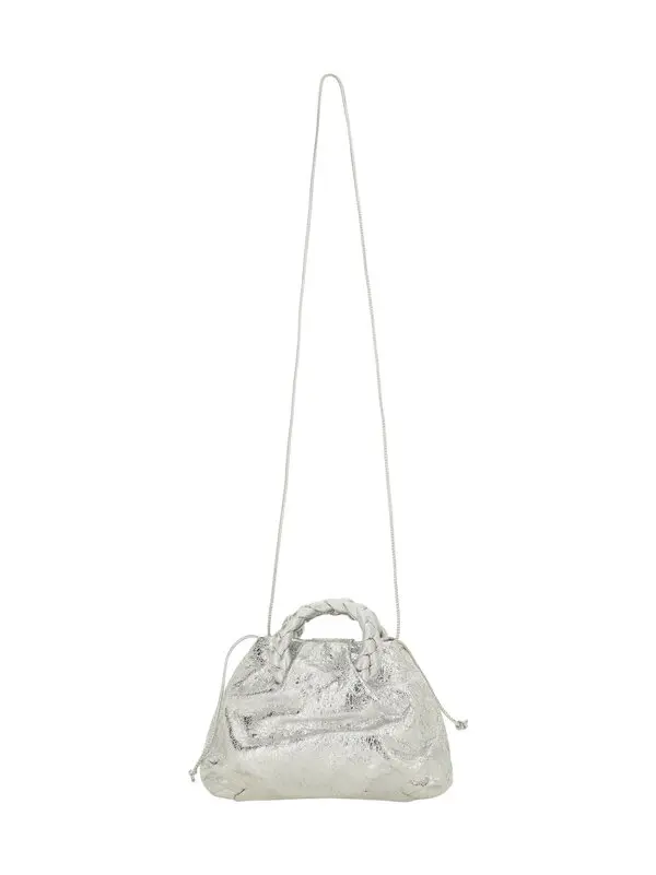 Hereu Bombon Crinkled Metallic Bag - Silver