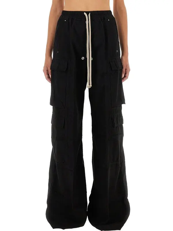 Rick Owens Double Cargo Jumbo Belas Pants - Black