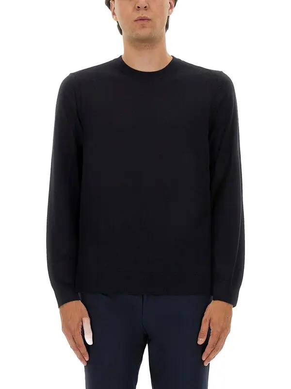 Hugo Boss Regular Fit Wool Sweater - Blue