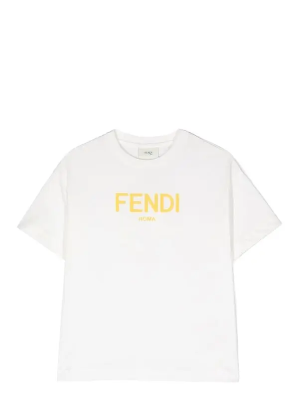 Fendi T-shirt With Logo - Multicolour