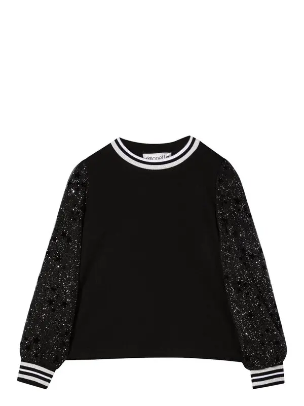 SIMONETTA Long Sleeve Top - Black