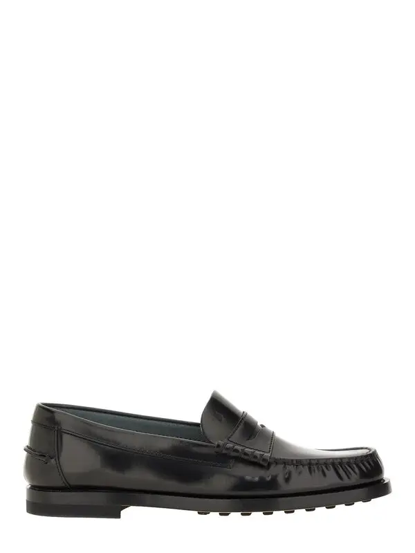 TOD'S Leather Loafer - Black