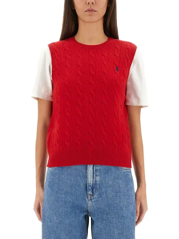 Polo Ralph Lauren Braid Vest - Red
