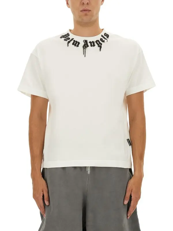Palm Angels T-shirt With Print - White