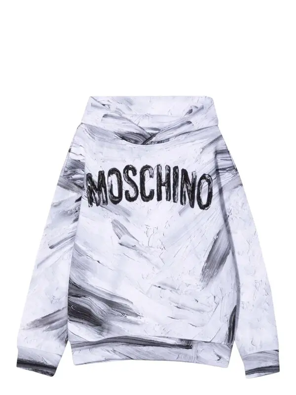 Moschino Cotton Hooded Sweatshirt - White