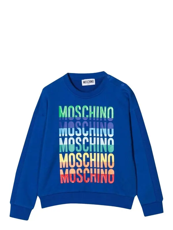 Moschino Cotton Logo Felpa - Blue