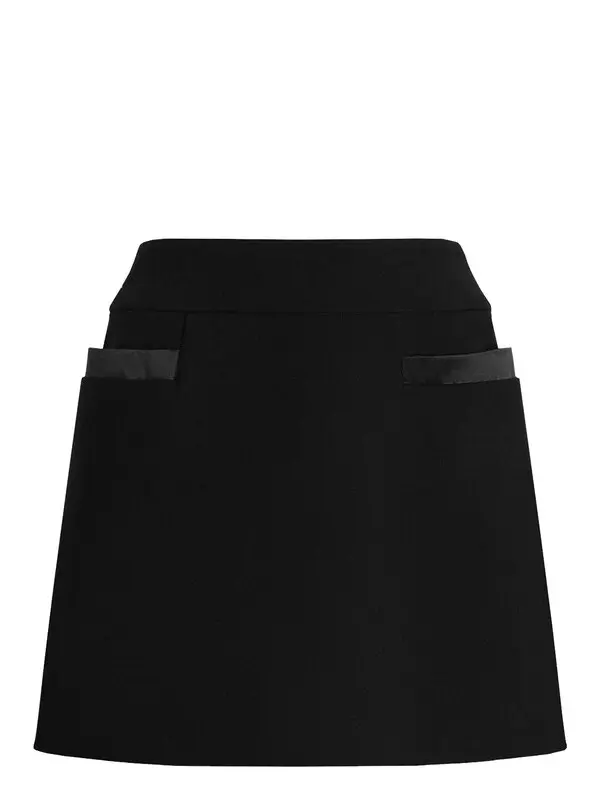 Dolce & Gabbana Double Crepe Basque Skirt - Black