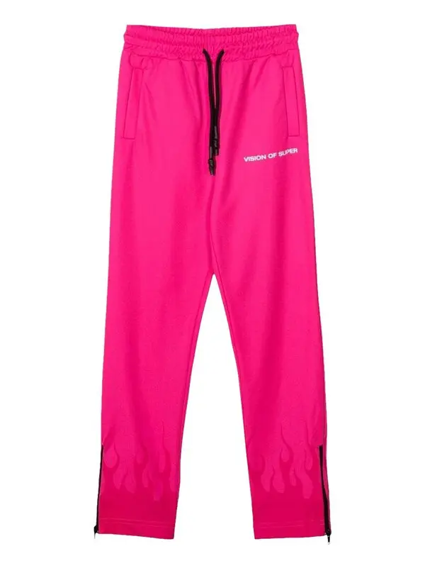 VISION OF SUPER Tracksuit Pants - Fuchsia