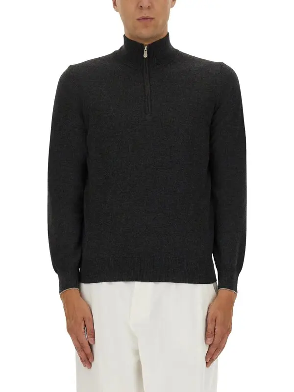 Brunello Cucinelli Cashmere Turtleneck Pullover - Grey