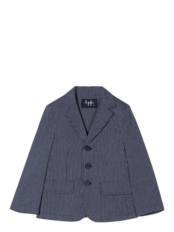 IL GUFO Striped Blazer - Blue