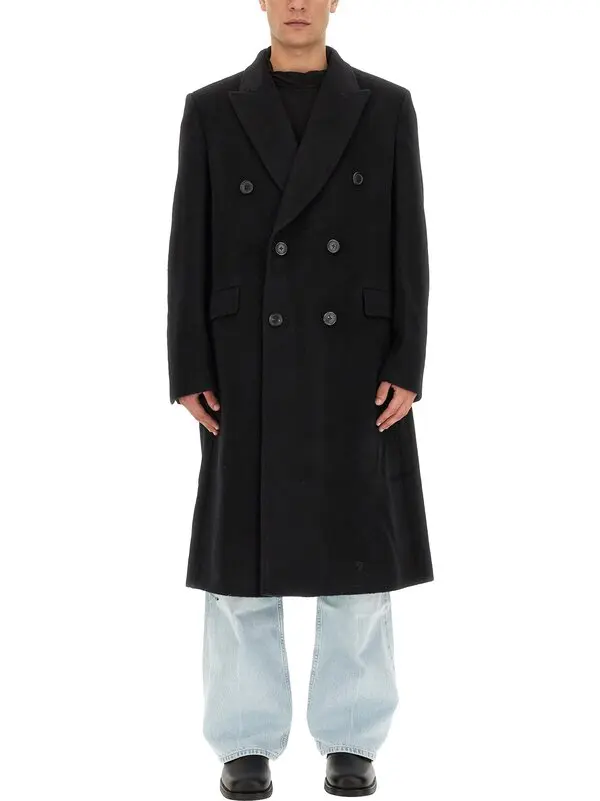Our Legacy Double-breasted Overcoat - Black