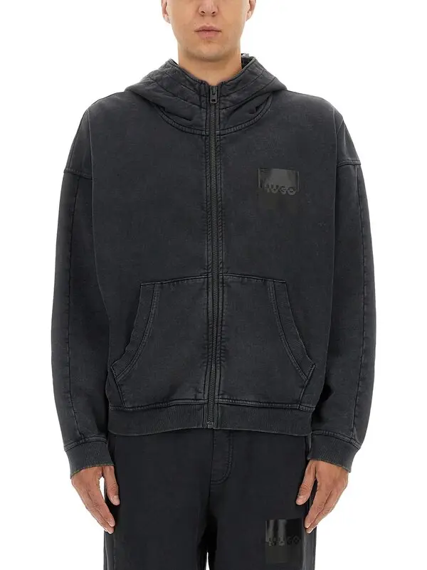 Hugo Boss Zip-up Hoodie - Black