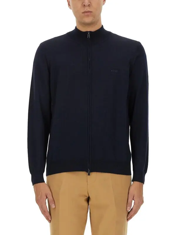 BOSS Zip-up Cardigan - Blue