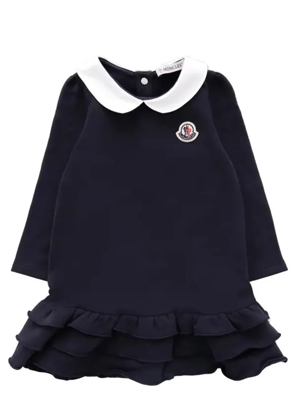 Moncler Dress With Logo - Blue