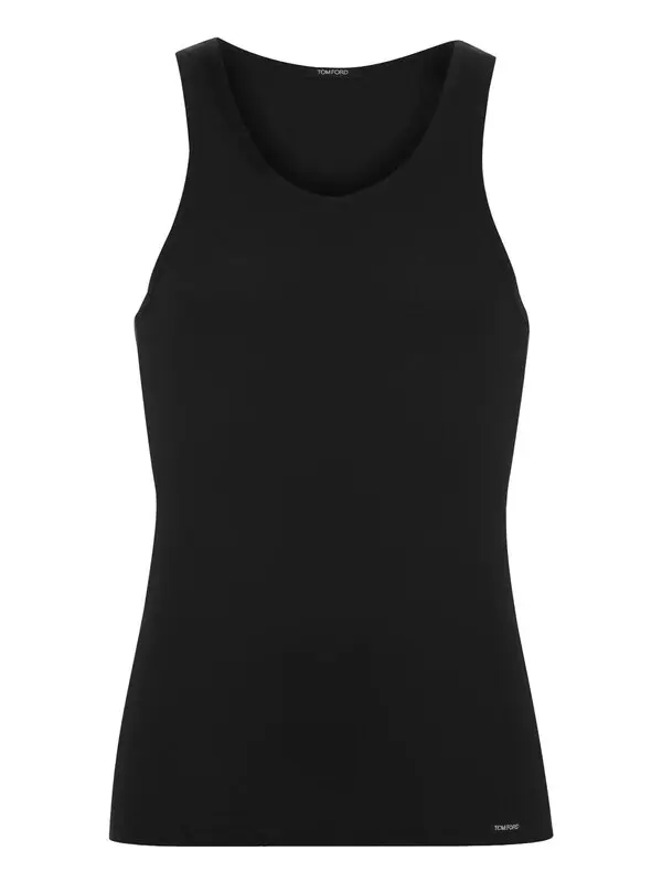 TOM FORD Tank Top With Logo - Black
