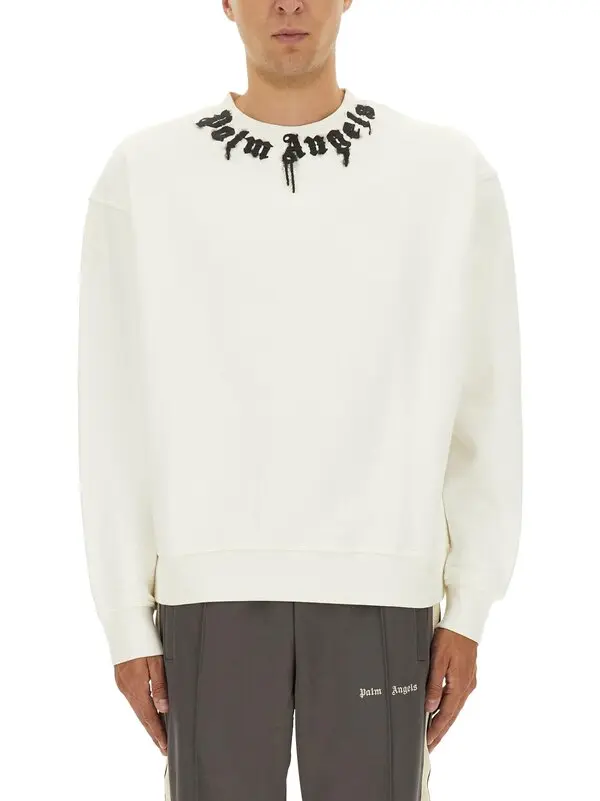 Palm Angels Printed Sweatshirt - White