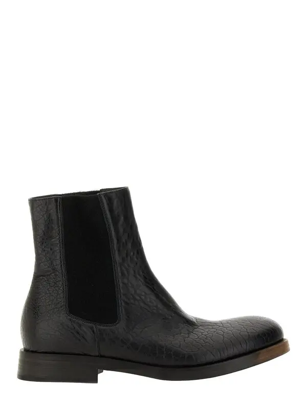 UMA WANG Leather Chelsea Boots - Black