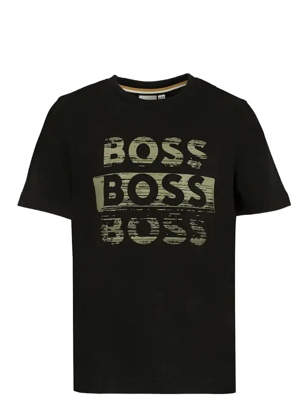 BOSS T-shirt With Logo - Black